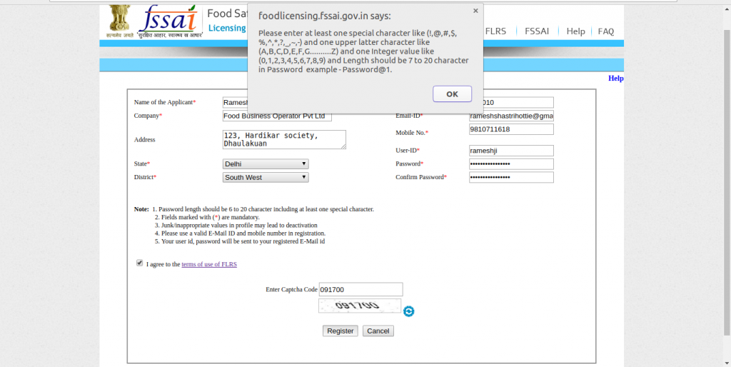 Steps to Create FSSAI Login | Food License Registration