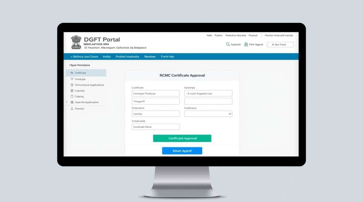 DGFT Portal for RCMC Certificate Approval